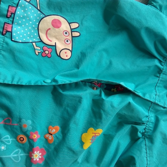 Peppa Pig | Jackets & Coats | Girls 4t Teal Peppa Pig Button Lw Rain ...